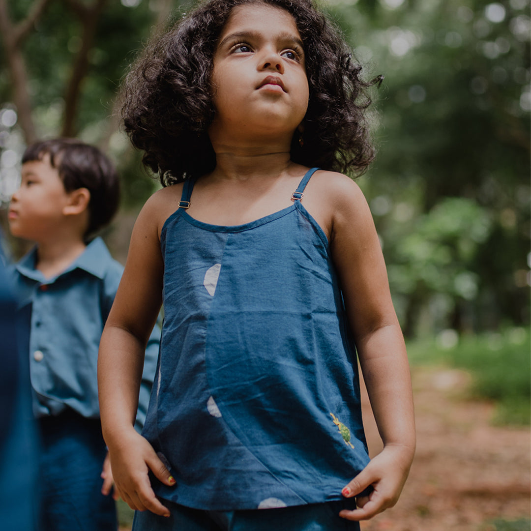 Blue Beetle Strap Blouse — Muuyee