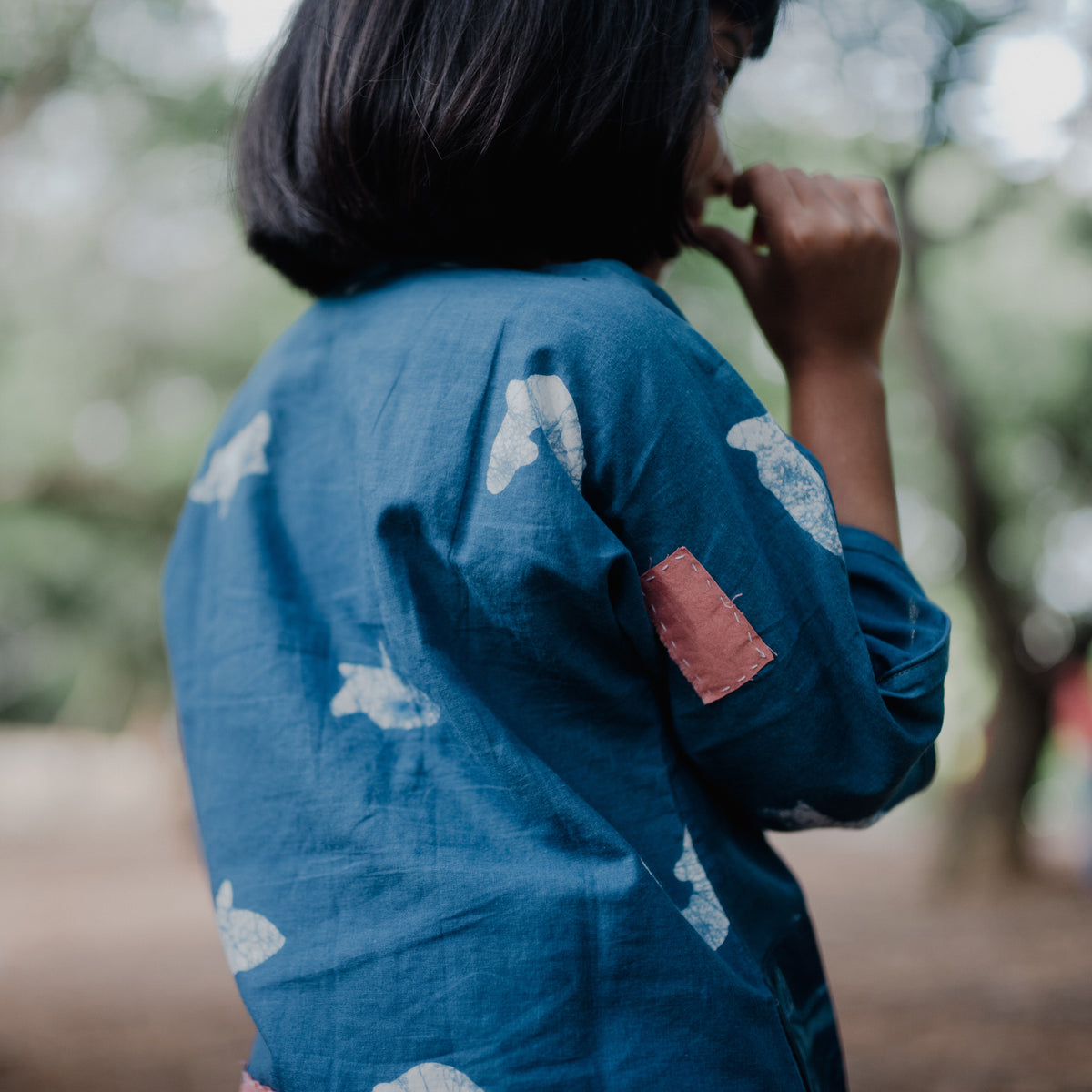 Indigo Batik Kurta — Muuyee