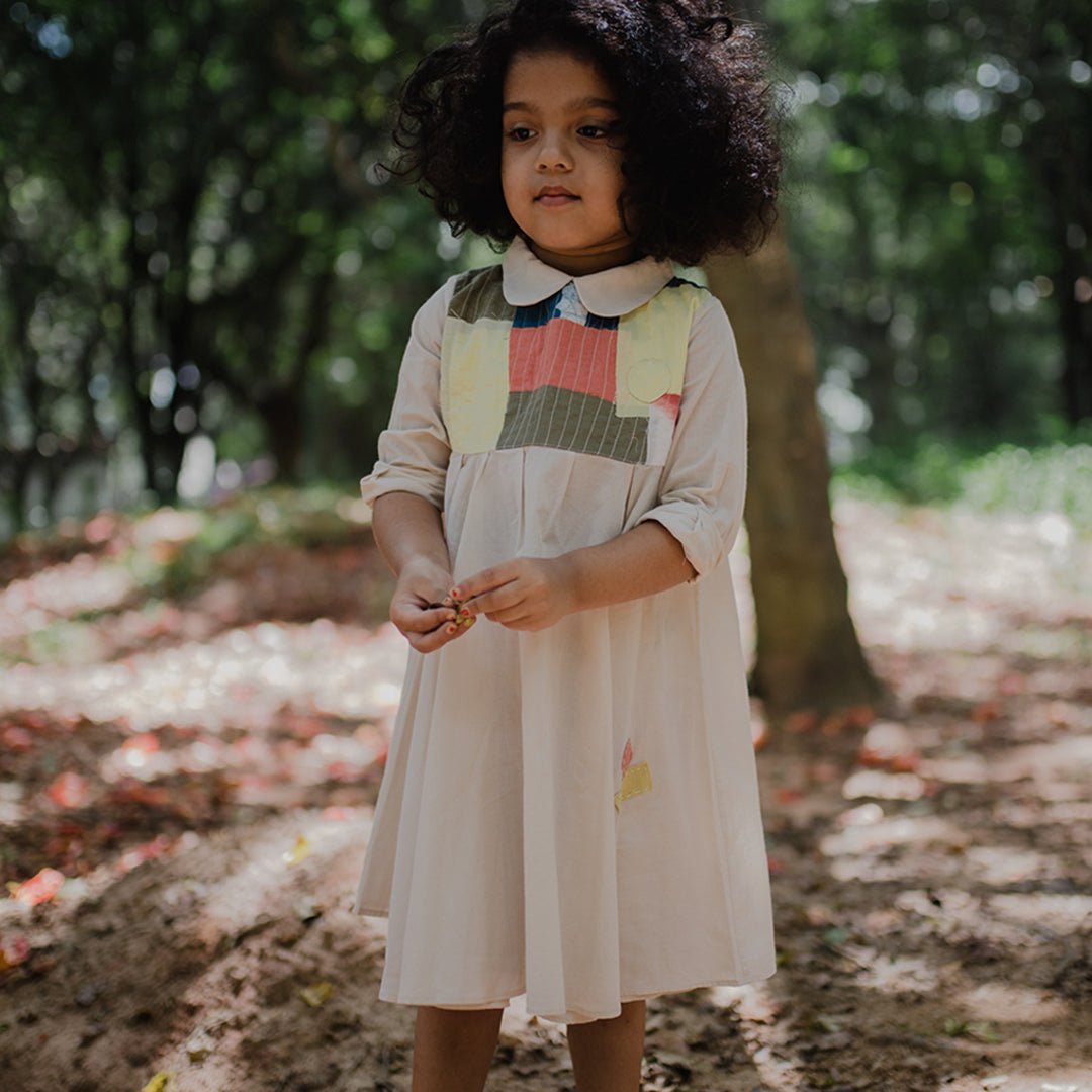 Milky Tea Boro Dress — Muuyee